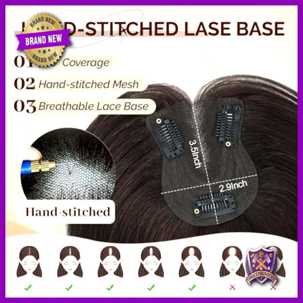 Accessories | Real Human Hair Topper 1 Inch Swiss Lace Base Thinning ...